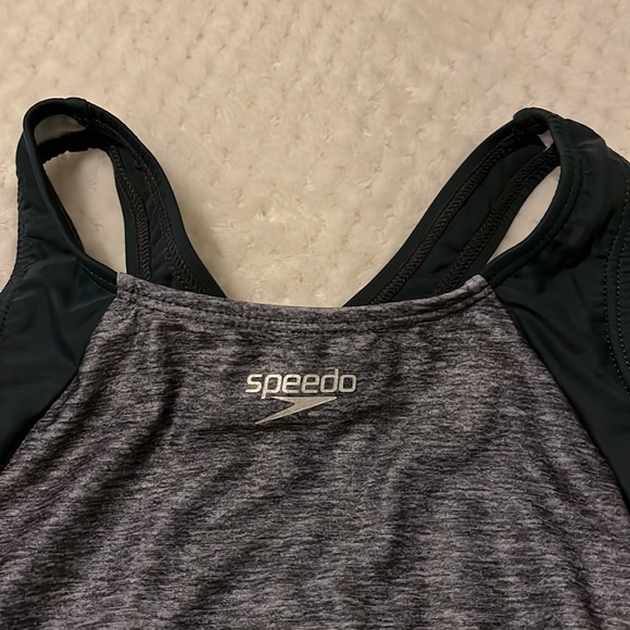 Speedo Swim Speedo Girls Infinity Splice One Piece Swimsuit Grey